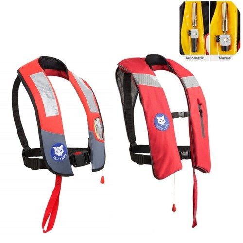 Auto Inflatable Life Jacket Adult Fishing Vest Water Swimming Survival ...