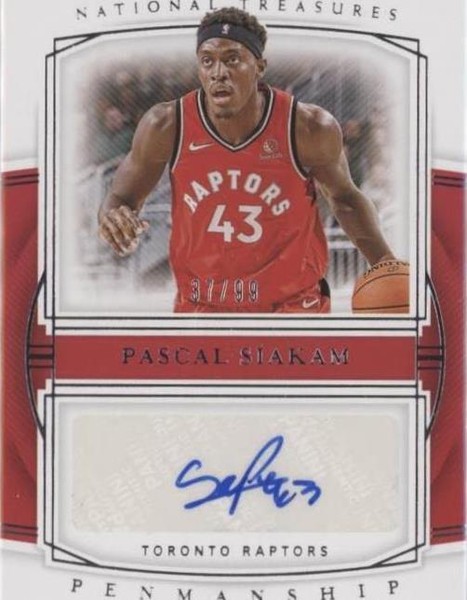2019-20 Panini National Treasures - Penmanship #PM-PSK Pascal Siakam ...