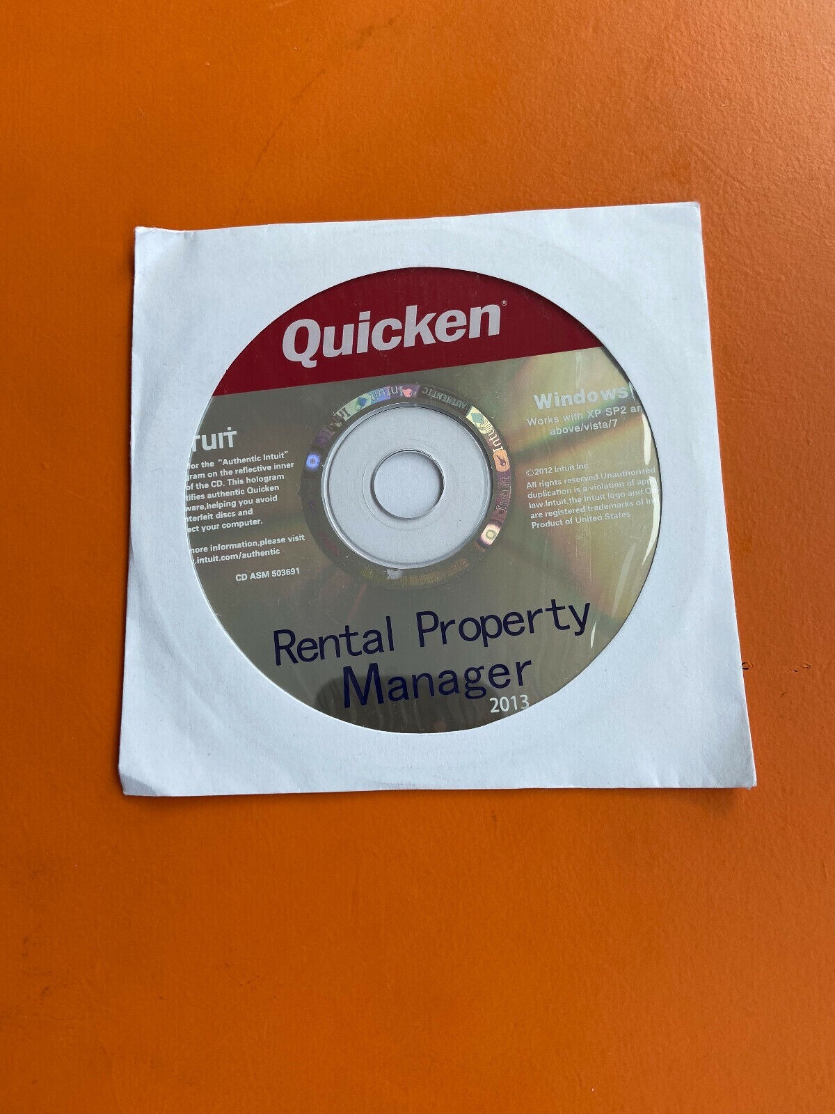Intuit Quicken 2013 Rental Property Manager NOT FOR WINDOWS 10 OR 11 ...