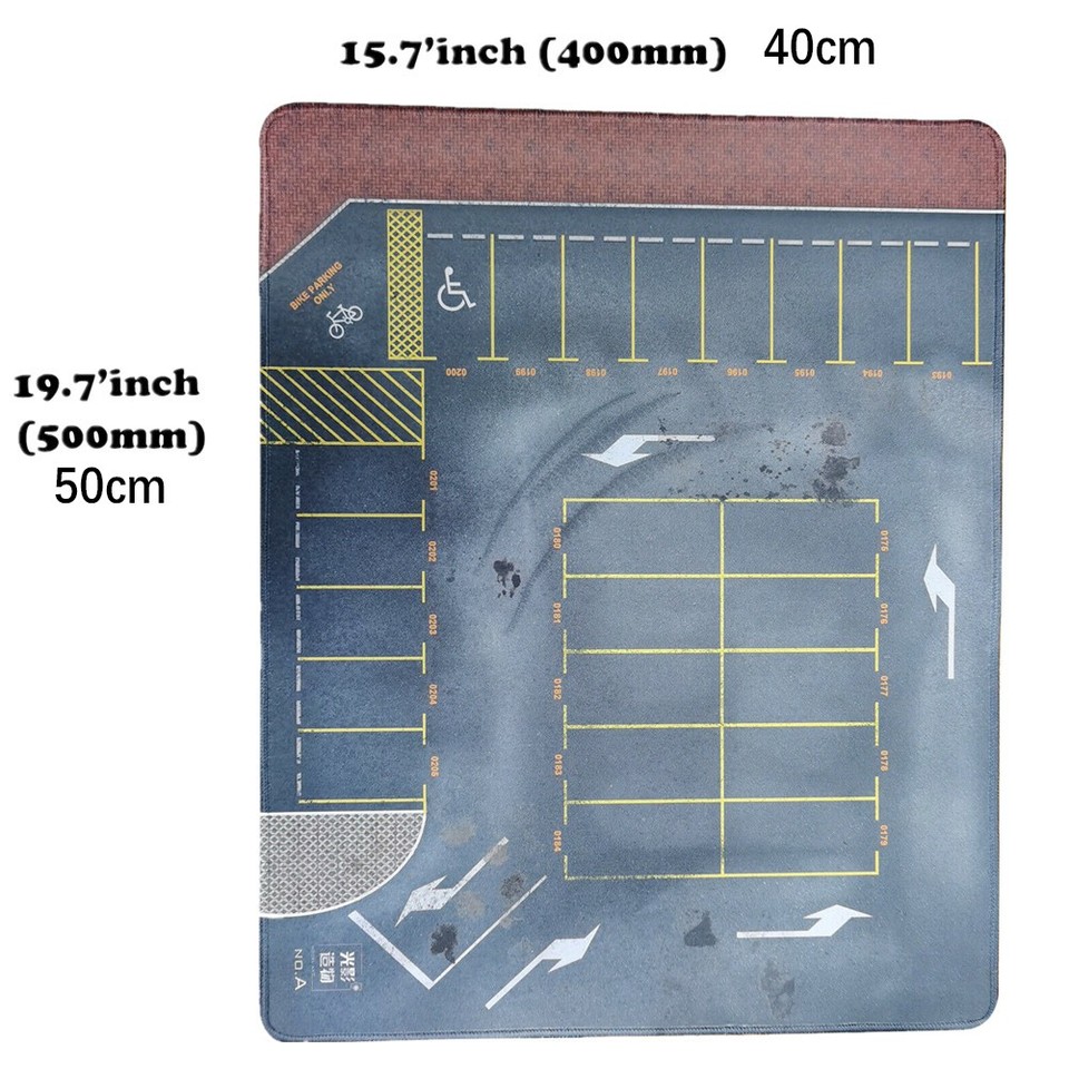 1: 64 Rubber Model Car Mouse Parking Lot Pad Scenery Shooting Mouse Pad ...