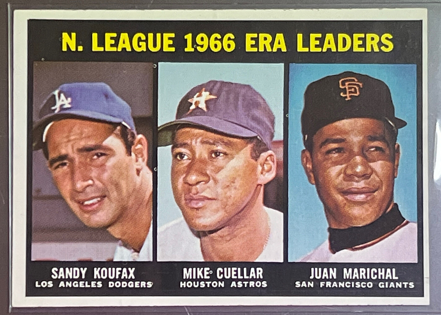 1967 Topps - #234 Sandy Koufax Mike Cuellar Juan Marichal NL ERA ...