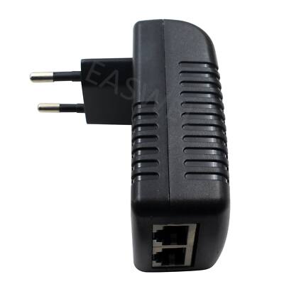 24V 0.5A 12W Wall Plug POE Injector Ethernet Adapter IP Camera Switch ...