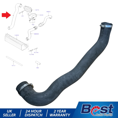 TURBO HOSE PIPE INTERCOOL RANGE ROVER DISCOVERY 3 SPORT & 4 2.7 TDV6 ...