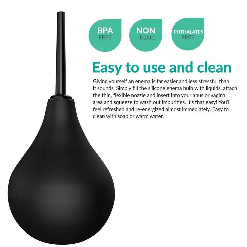 Anal Vaginal Bulb Douche Enema Rectal Colonic Irrigation Syringe ...