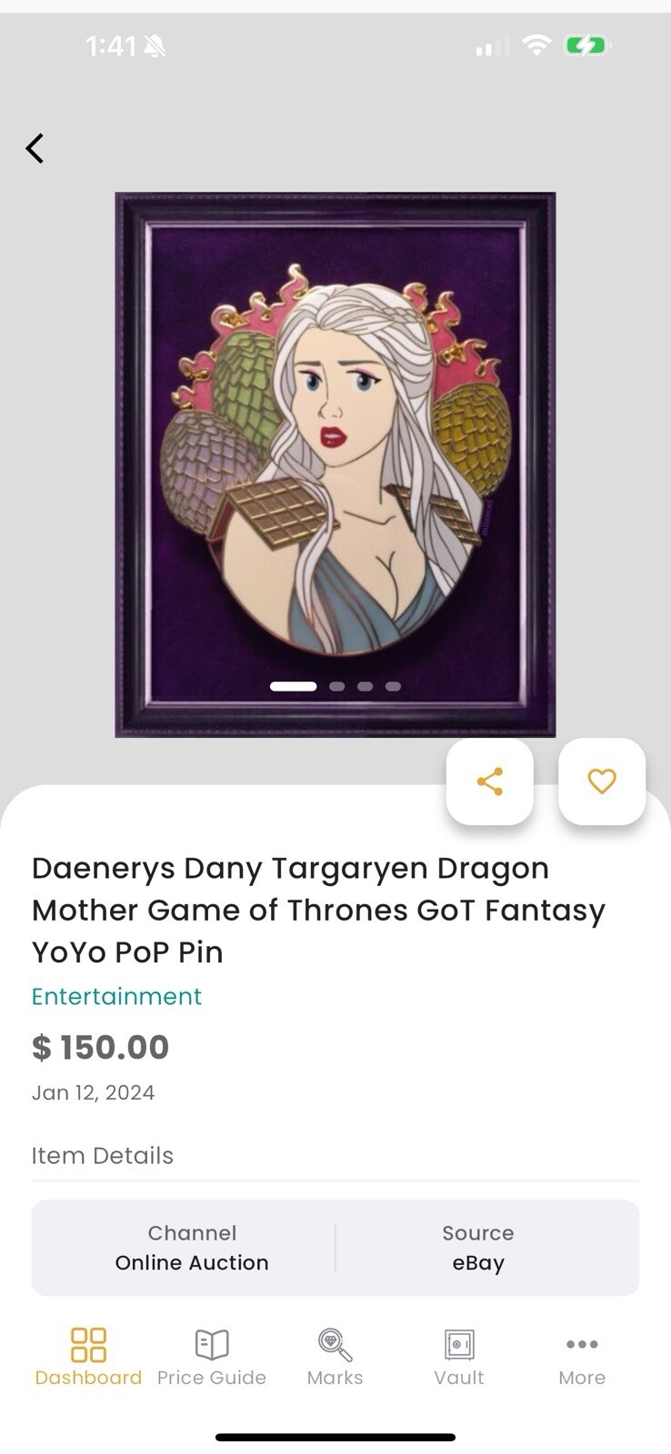 Game of Thrones Daenerys Targaryen Fantasy Pin LE 65 By Yoyo The ...