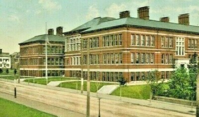 Postcard 1908 Hand Tinted View of Hope Street High School in Providence ...