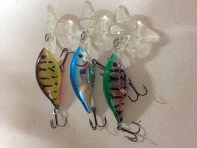 3 X Deep Diving lure Cod Yellowbelly Redfin bass VMC Hooks mc,cb&c ...