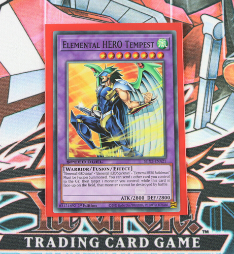 YuGiOh Elemental HERO Tempest SGX2-ENA21 1st Edition Common | eBay