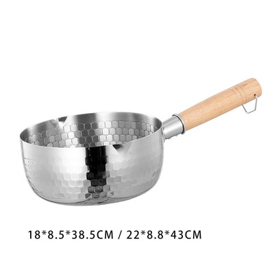 Saucepan with Wood Handle Soup Pot Insulated Handle Universal Stoves ...