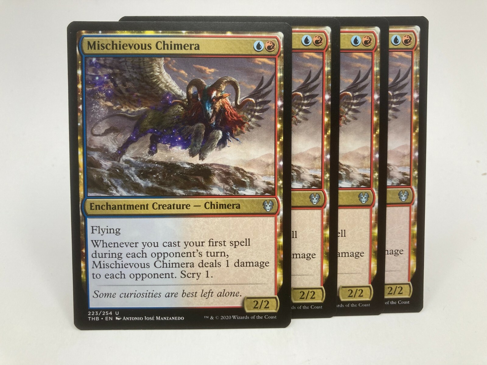 Mischievous Chimera x4 NM/M* Theros Beyond Death 223 ENGLISH mtg ...