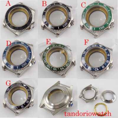 43mm sapphire glass watch case see-through case back magnifier miyota ...