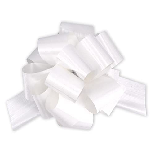 Insta Bows White 8 Inch Big Gift Bow for Bike Or Toy Car Metallic Look ...