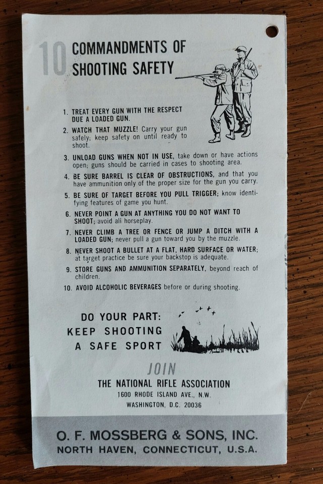 Mossberg 500AB 500BB 500APR Instruction Booklet Vintage | eBay