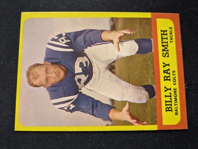 1963 Topps Football Card # 9 Billy Ray Smith RC - Baltimore Colts (EX ...