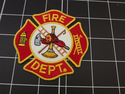 "FIRE DEPARTMENT LOGO" PATCH BRAND NEW IRON-ON FREE SHIP-CLOSEOUT-FIRST ...