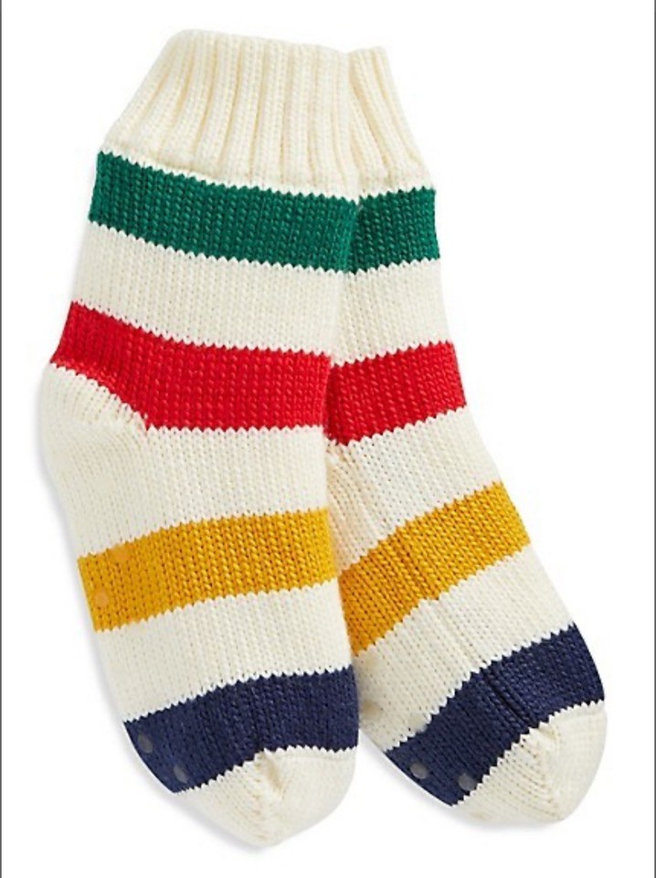Hudson’s Bay HBC Stripes Faux Shearling-Lined Cozy Socks | Holiday Gift ...