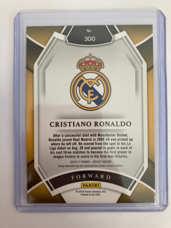 PANINI SELECT SOCCER 2016-17 CRISTIANO RONALDO REAL MADRID SILVER FIELD ...