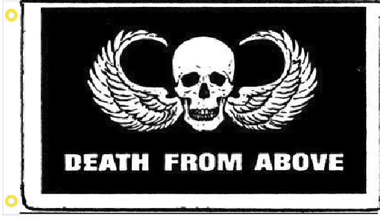 3x5FT AIRBORNE DEATH FROM ABOVE ARMY MILITARY TACTICAL 100D BLACK FLAG ...