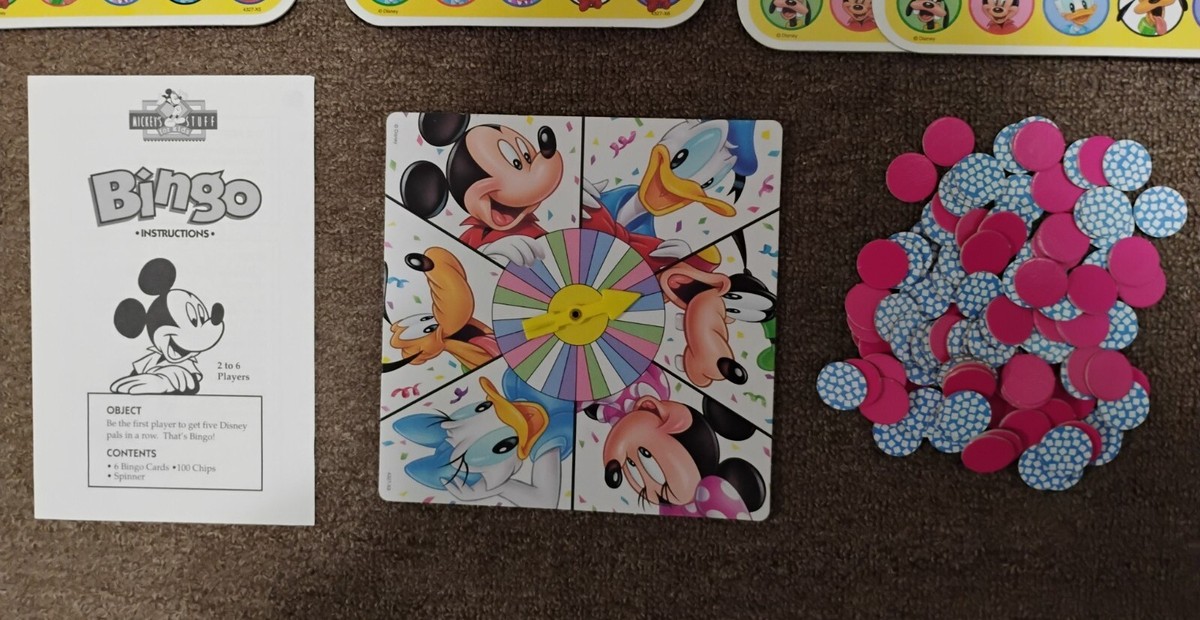 Mickey Mouse Disney Bingo Cards