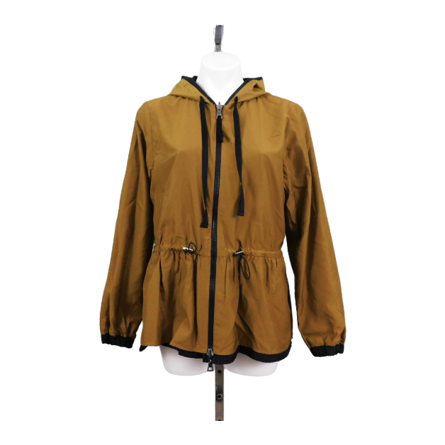 LOGO by Lori Goldstein Reversible Solid Nylon Hooded Jacket, Black ...