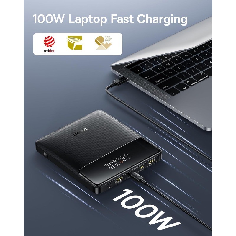 Laptop Portable Charger 100W 20000mAh, Blade Travel Power Bank Fast ...
