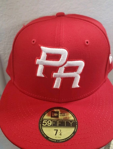 Puerto Rico Hat Cap National Baseball Team WBC Fitted 7 1/4 59Fifty Red ...