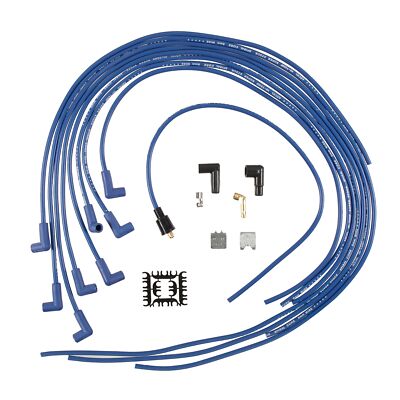 Accel 5041B Spark Plug Wire Set, 8mm, Blue Wire with Blue 90 Deg Boots ...
