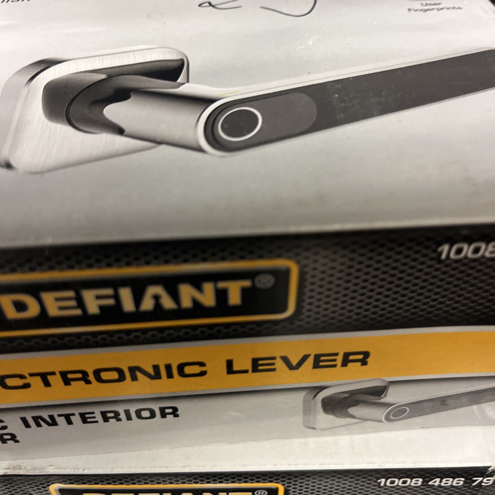 Defiant Satin Nickel Electronic Lever Door Lock with Biometric ...