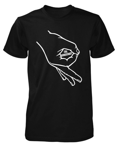 Reingeschaut Herren T-Shirt LOL Spiel You Looked Circle Hand Game Fun ...