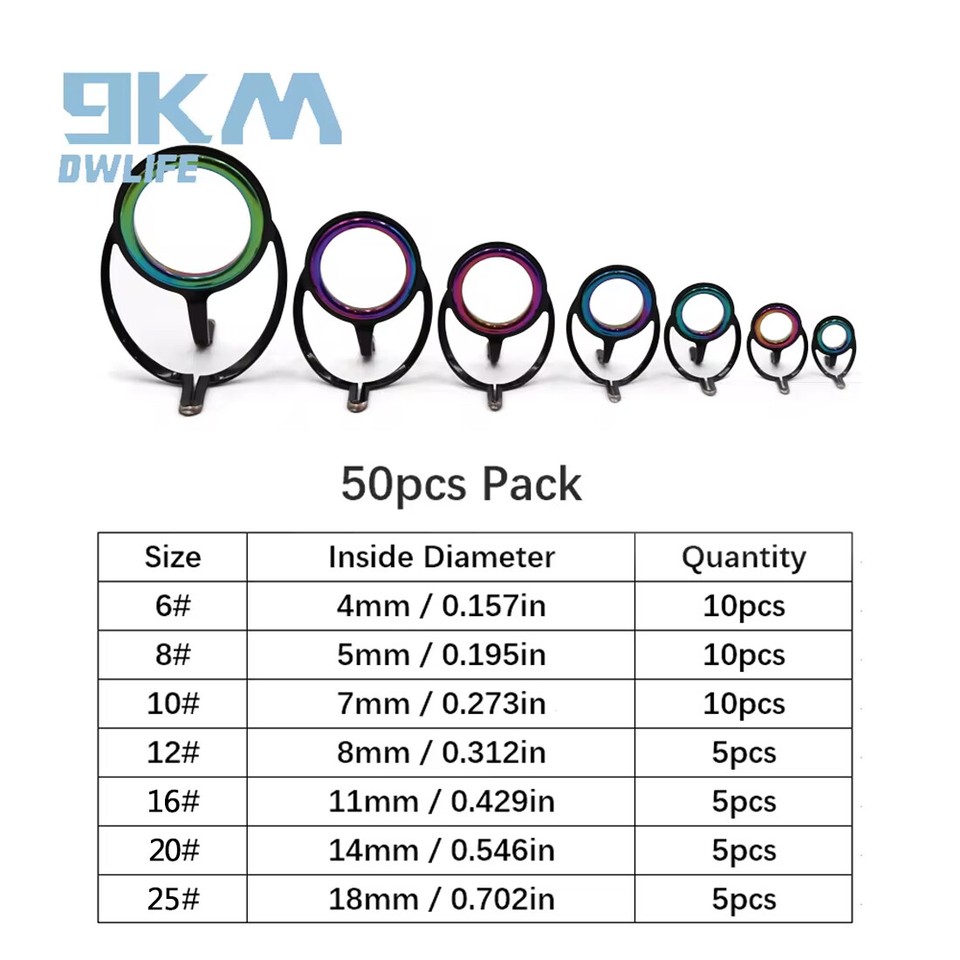 High Quality 60Pcs~120Pcs Fishing Rod Guides Building Repair Kit for ...