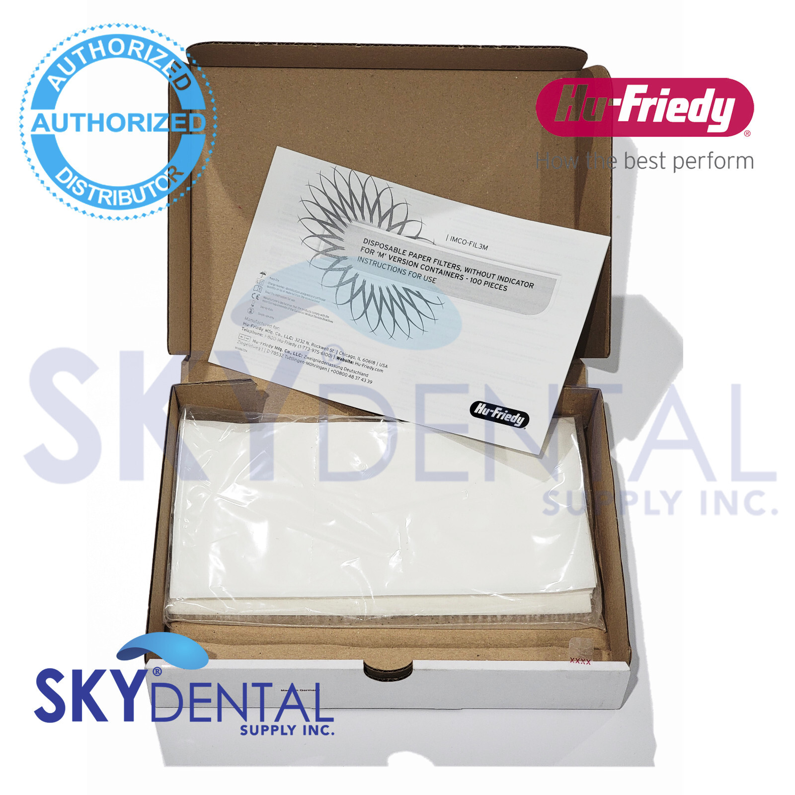 Hu-Friedy Sterilization Container Paper Filter 100 pieces - IMCO-FIL3M ...