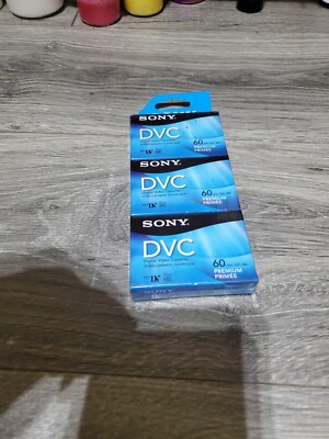 Sony DVC Digital Video Cassette Tape Mini DV Premium DVM60PRR Sealed 3 ...