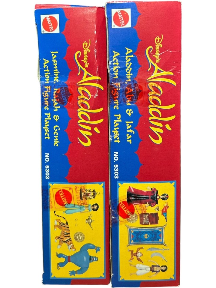 Vintage Disney Classic Aladdin Action Playset Mattel Both Sets Genie ...