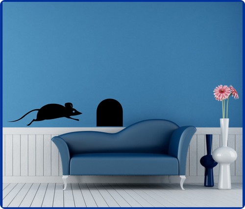 Wandtattoo Maus Mäuse Mauseloch Wandaufkleber Aufkleber Sticker ...
