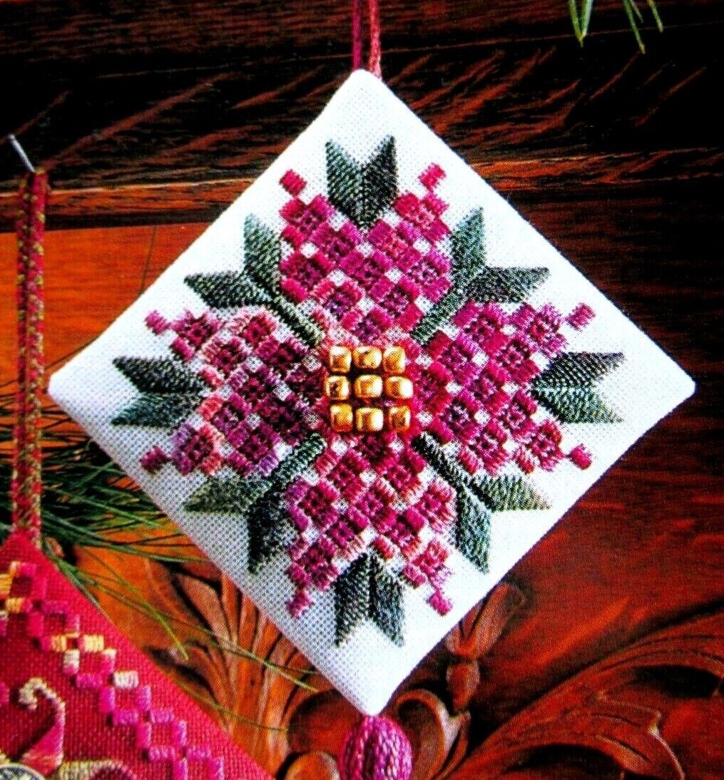 Easter Bunny Sampler Egg Designs Hardanger Poinsettias CROSS STITCH ...
