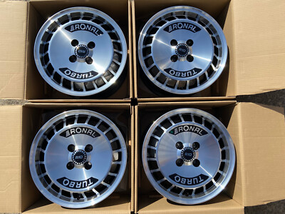 4x new Retro Wheels RONAL R10 Turbo 7x15 4x100 ET:37 VW Golf 2 3 Jetta ...