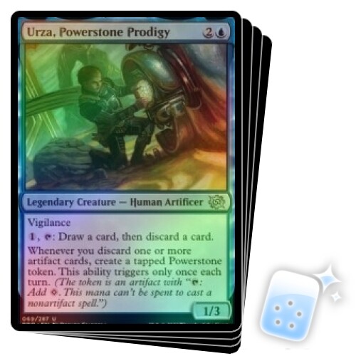 FOIL URZA, POWERSTONE PRODIGY X4 The Brothers' War BRO Magic MTG MINT ...