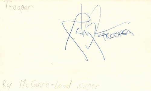 Ra McGuire Lead Singer Trooper Rock Band Music Autographed Signed Index ...