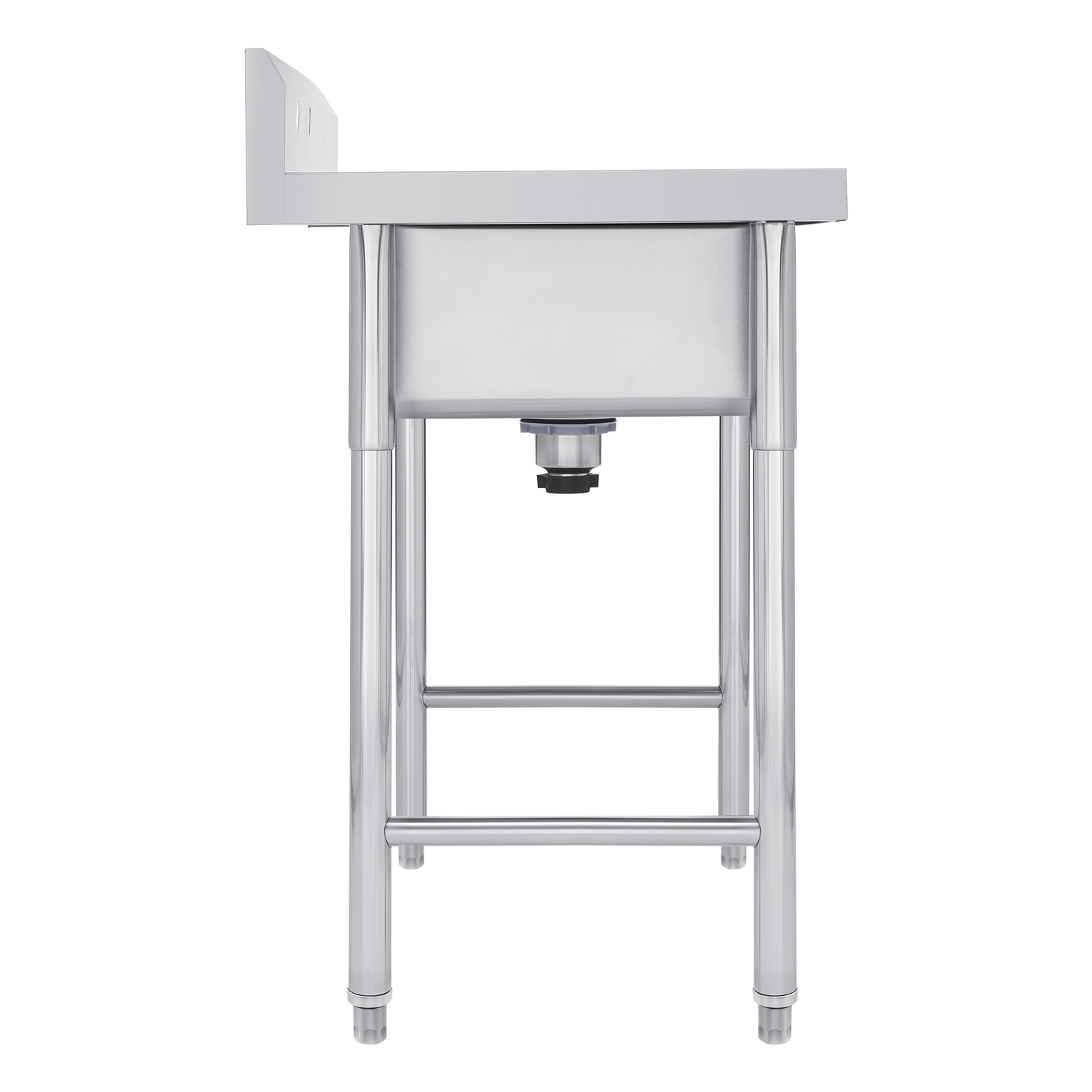 WILPREP 40" Commercial Kitchen Utility Sink Prep Table Stainless w ...