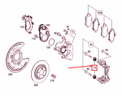 NEW MB CLA C117 REAR WHEEL BRAKE BELLOW TS PARTS KIT A0014213586 | eBay