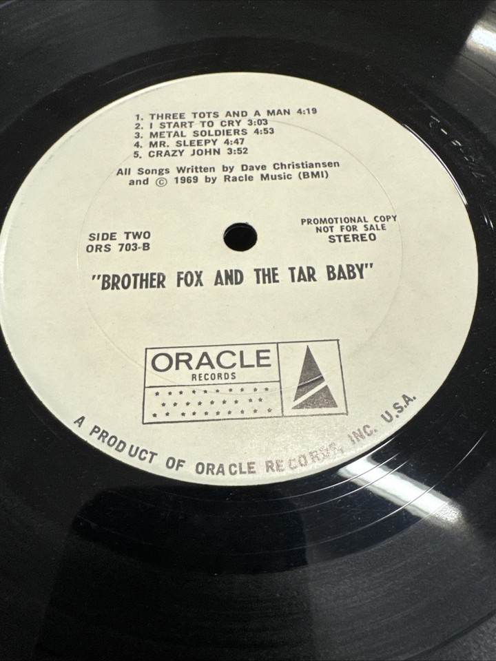 BROTHER FOX AND THE TAR BABY WHITE LABEL PROMO 1969 Rare PSYCH LP Vinyl ...
