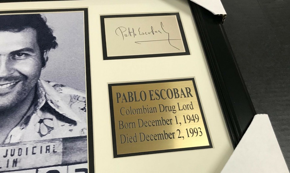 PABLO ESCOBAR Autographed Cut Signature Facsimile Framed 8x10 Photo | eBay