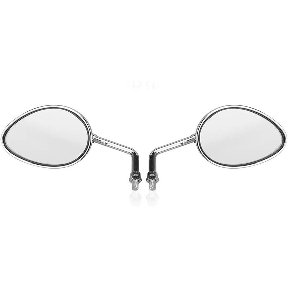8mm 10mm Chrome Oval Rear View Mirror Fit For Indian Chief Vintage ...