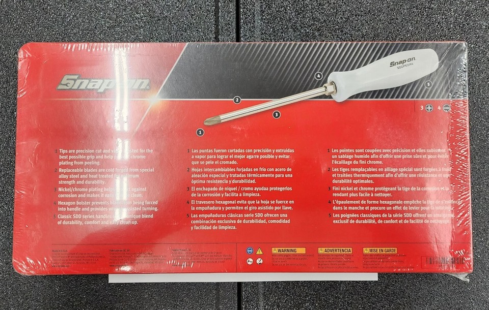 Snap-on Tools USA NEW 7pc PEARL WHITE Combination Screwdriver Set ...