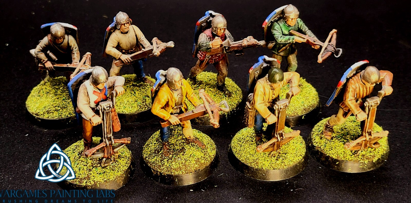 Painted French Burgundy Crossbows Grossb set for SAGA and other ...