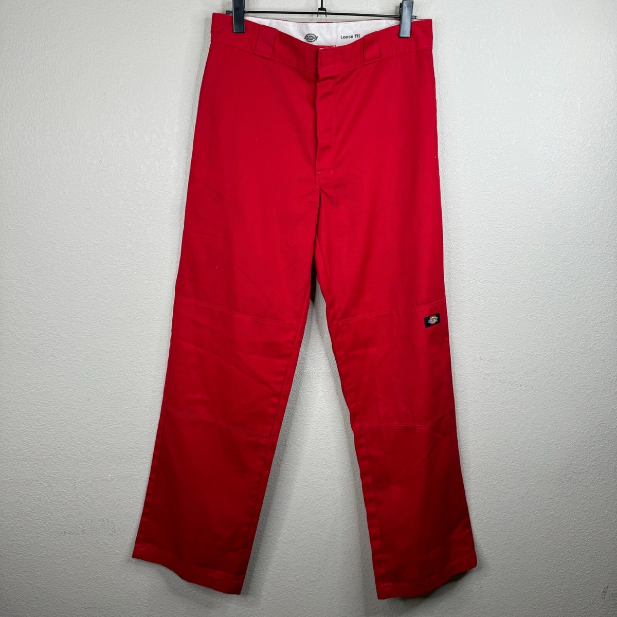 Dickies Loose Fit Double-Knee Work Pant High Rise Red Size Dickies Loose Fit Double-Knee Work Pant High Rise Red Size