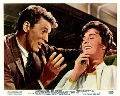 Elmer Gantry Original Lobby Card Burt Lancaster Jean Simmons Laughing ...