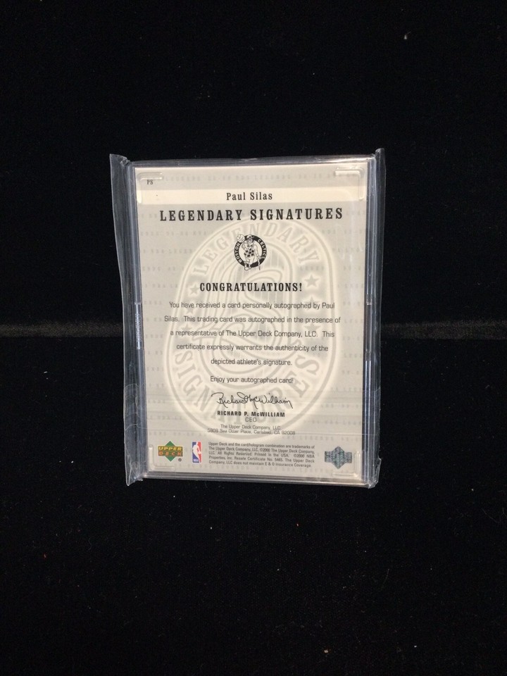 2000 Upper Deck Legendary Signatures Paul Silas Autographed Card | eBay