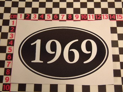 Adesivo Anno 1969 - Mods Rockers Scooter Classico Moto Auto Brighton ...