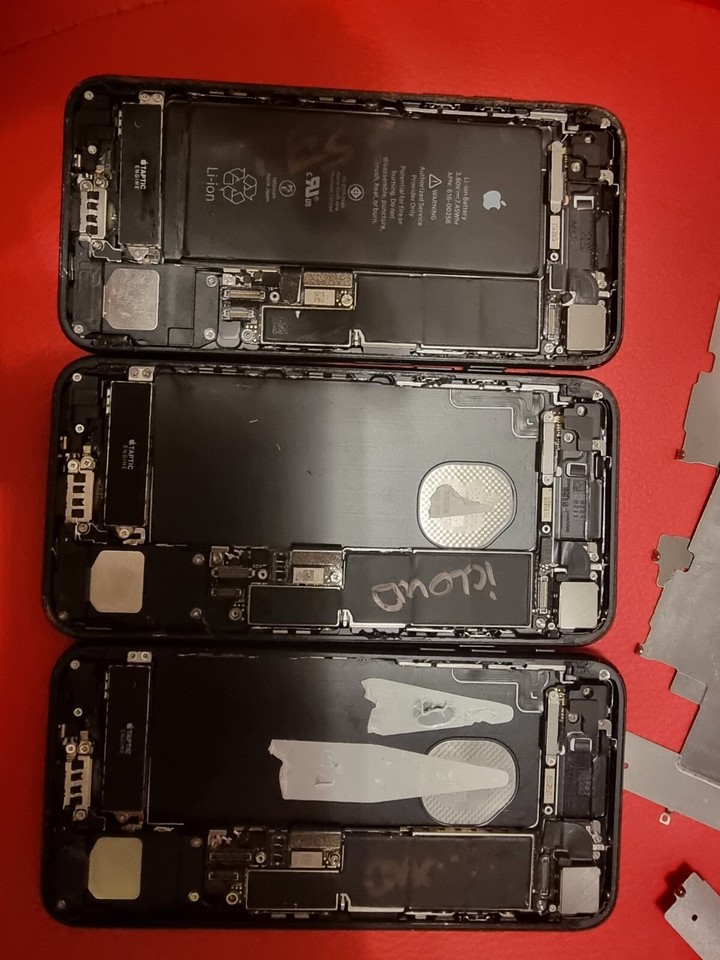 ORIGINAL iPhone 7 MATTE BLACK REAR BACK CHASSIS HOUSING WITH PARTS x 3 ...